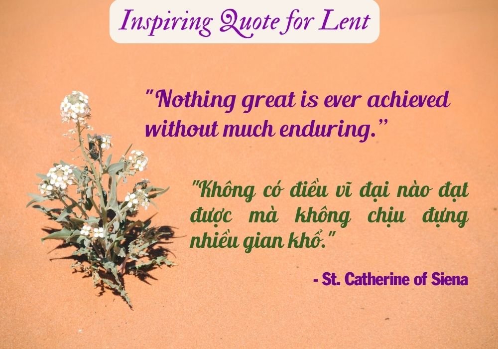 40 Inspirational Quotes for Lent_ Quote 2 - Hội Dòng Mến Thánh Giá Huế