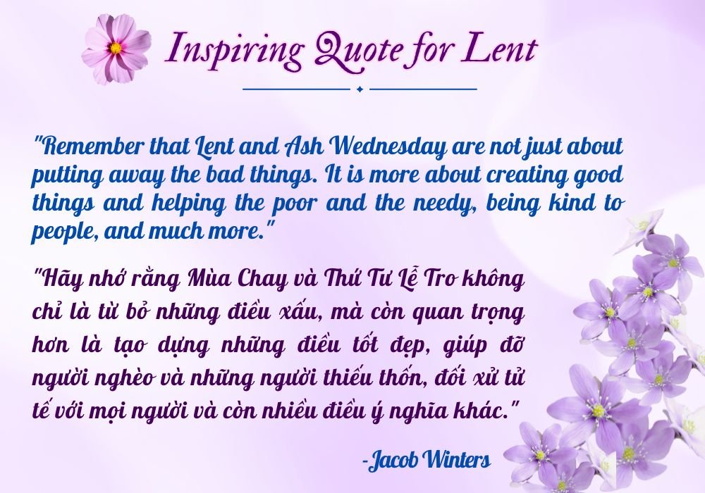 40 Inspirational Quotes for Lent_ Quote 23 - Hội Dòng Mến Thánh Giá Huế