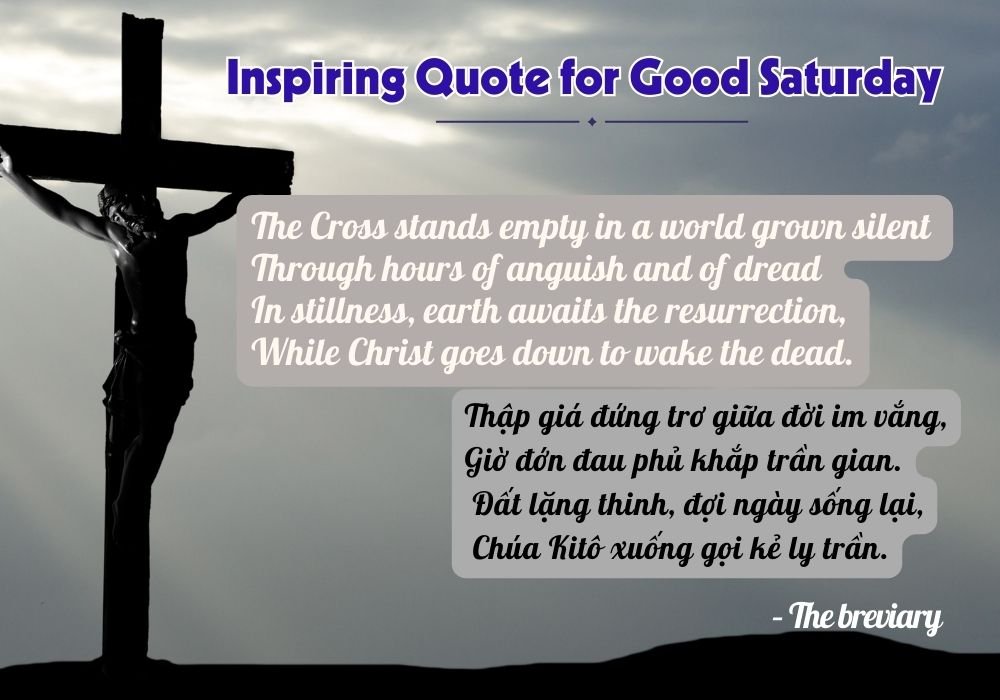 Inspirational Quotes for Holy Saturday - Hội Dòng Mến Thánh Giá Huế